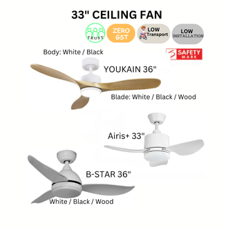 CEILING FAN 33" - GETS SEA - Light